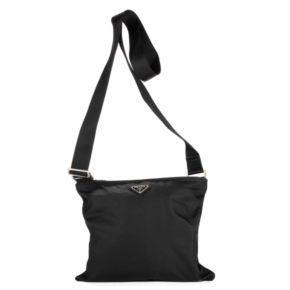 Prada | Bags | Prada Flat Square Crossbody In Black Nylon Canvas | Poshmark
